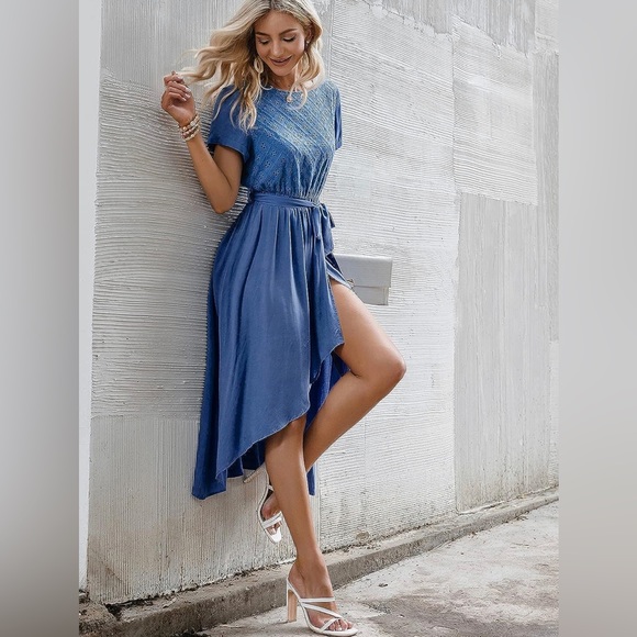 Simplee | Dresses | Small Simplee Womens Striped Linen Long Dress ...